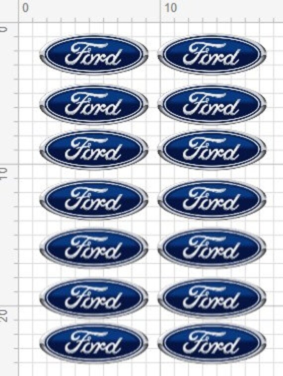 Ford Logo Edible Wafer Cupcake Cake Topper Precut - Etsy