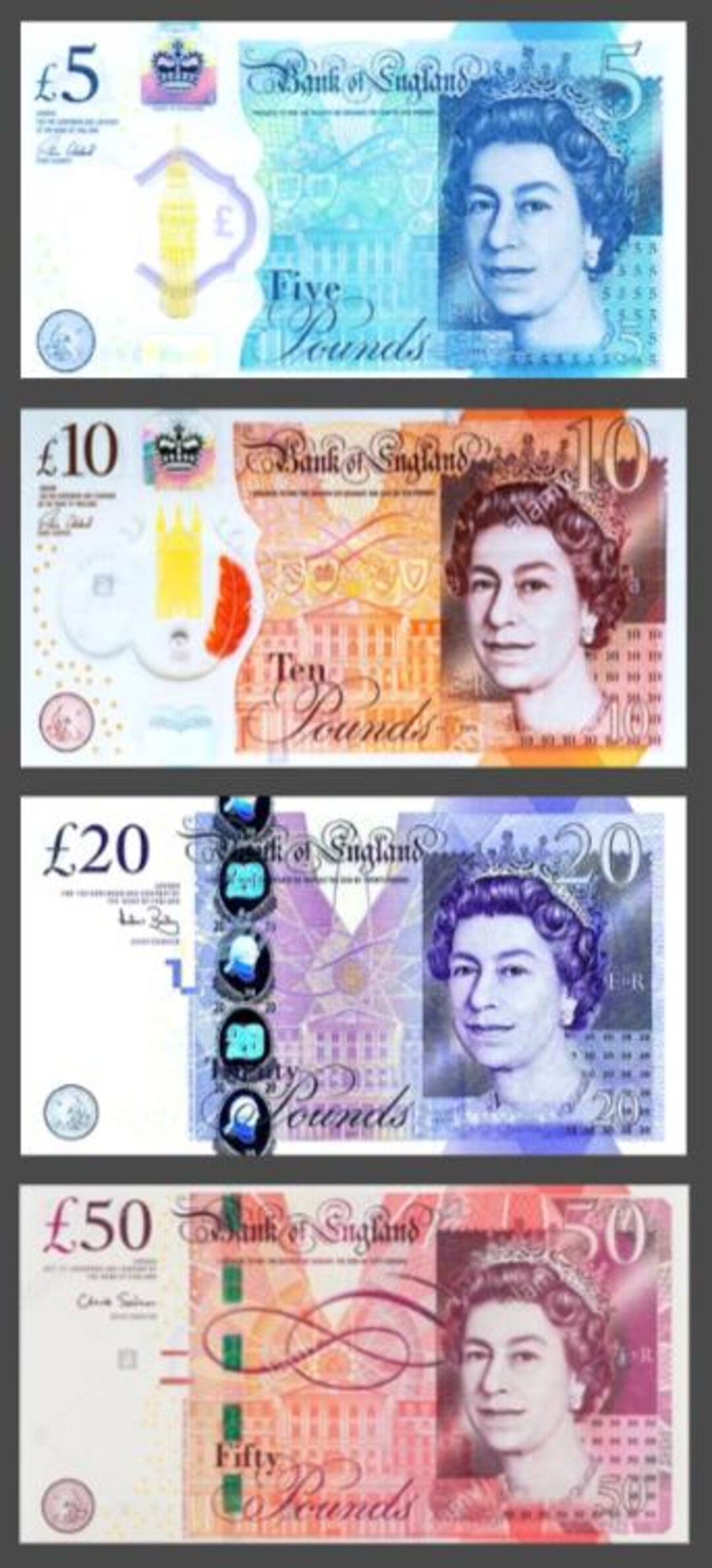 Pounds Notes/ Quid Notes Edible Wafer Paper Cake/ Cupcake/ Cocktail ...