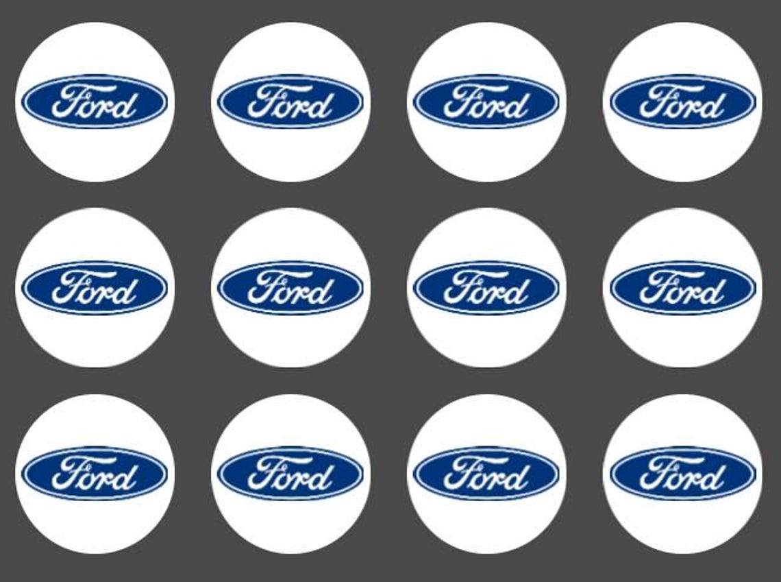 Ford Logo Edible Wafer Cupcake, Cake Topper Precut - Etsy