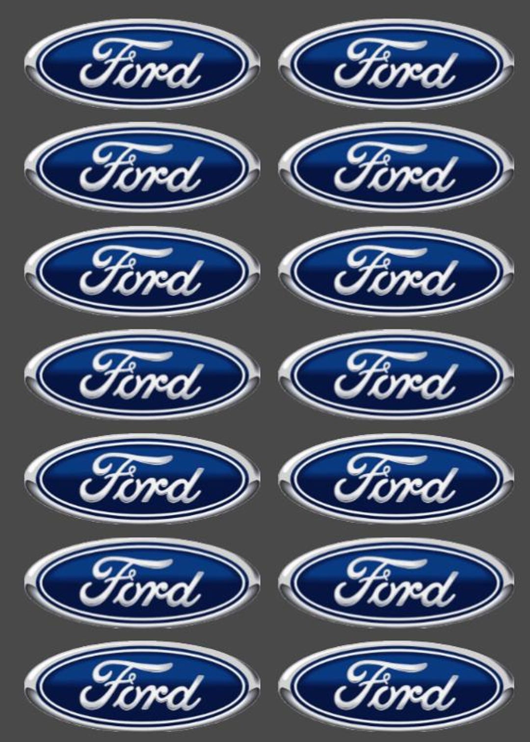 Ford Logo Edible Wafer Cupcake, Cake Topper Precut - Etsy