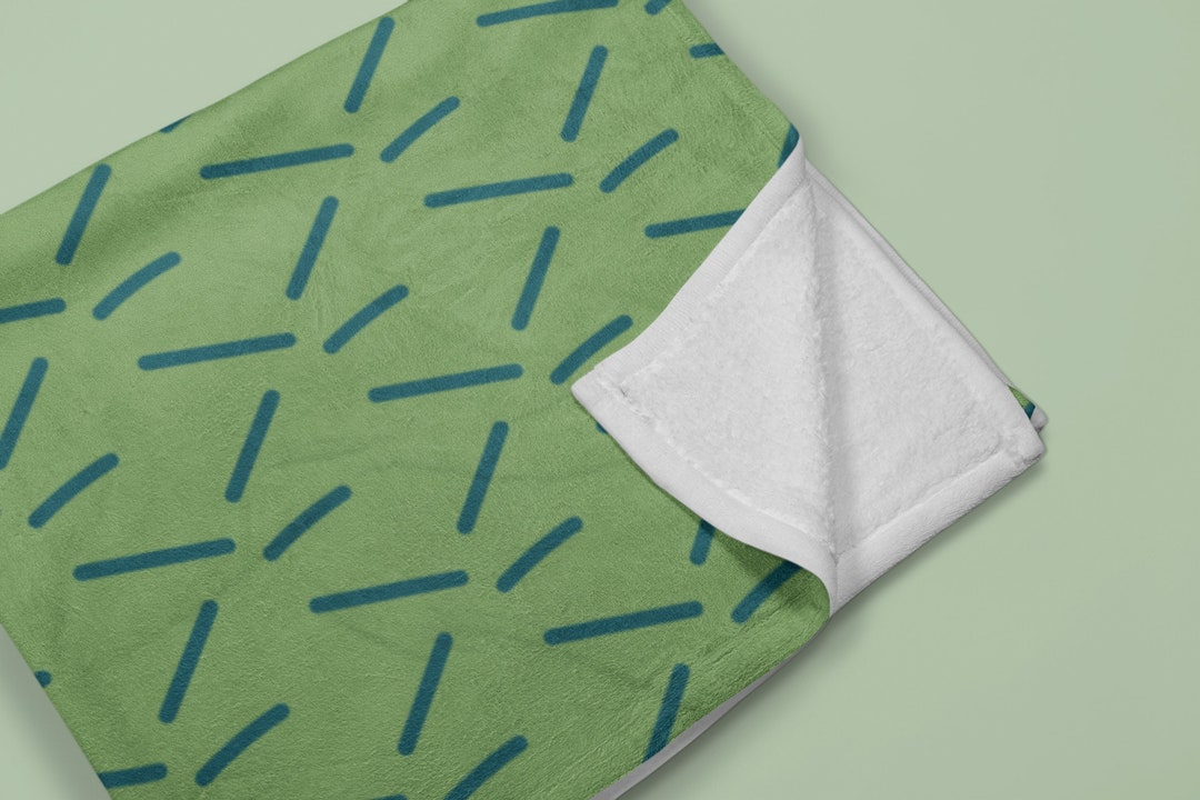 Green and Blue Throw Blanket 50 X 60 - Etsy