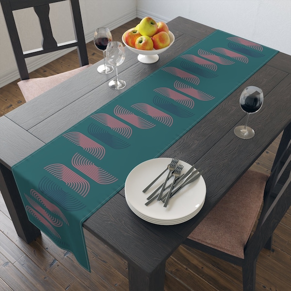 Dark Teal Table Runner - Etsy