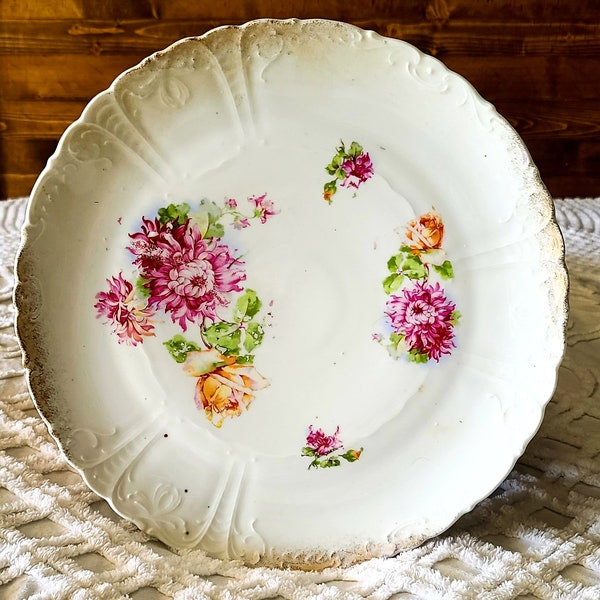 Antique Rose Plate - Etsy