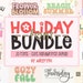 Holiday Font Bundle, Cute Font, Display Font, Script Font, Handwritten ...