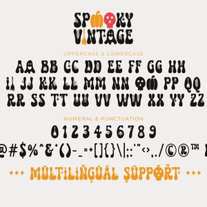 Spooky Vintage Font, Retro Font, Halloween Font, Groovy Font ...