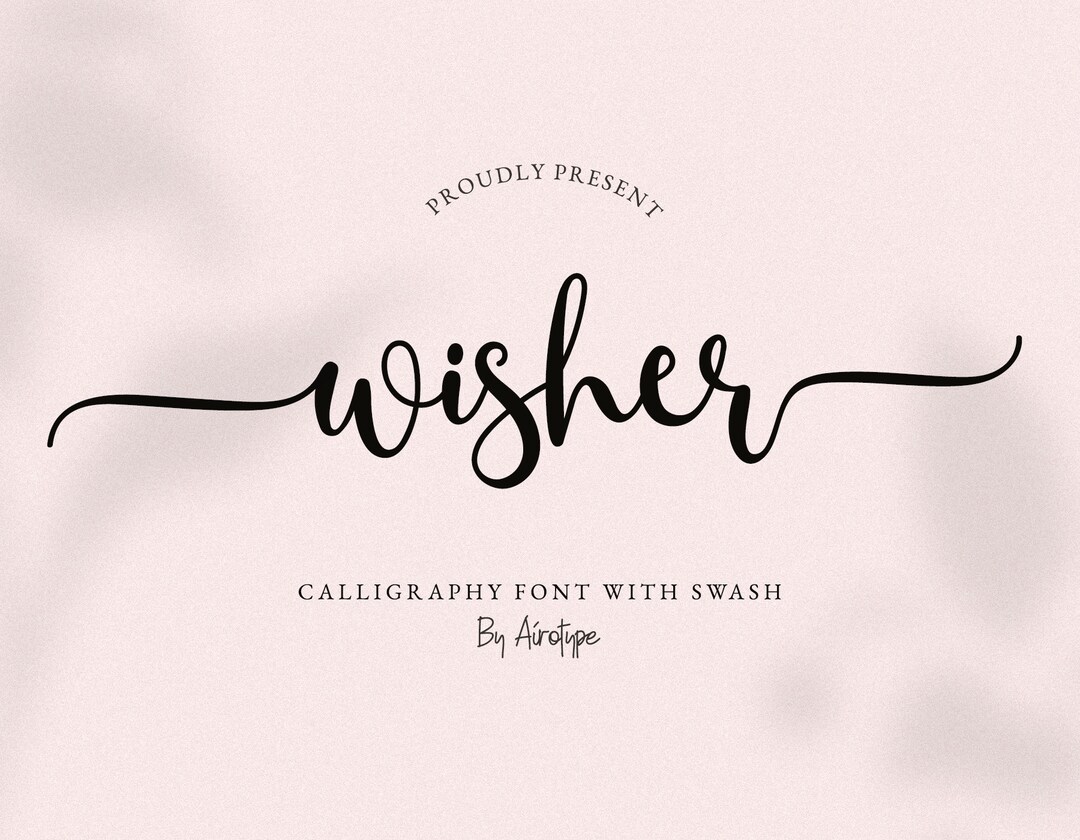 Wisher Font, Script Font, Handwritten Font, Tail Font, Swash Font, Thin ...