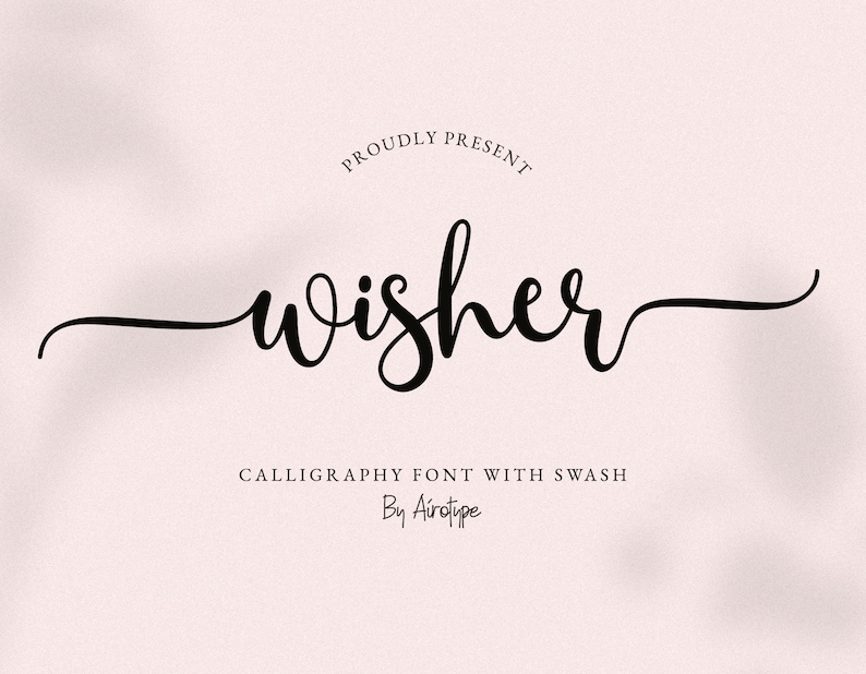 Wisher Font, Script Font, Handwritten Font, Tail Font, Swash Font, Thin ...