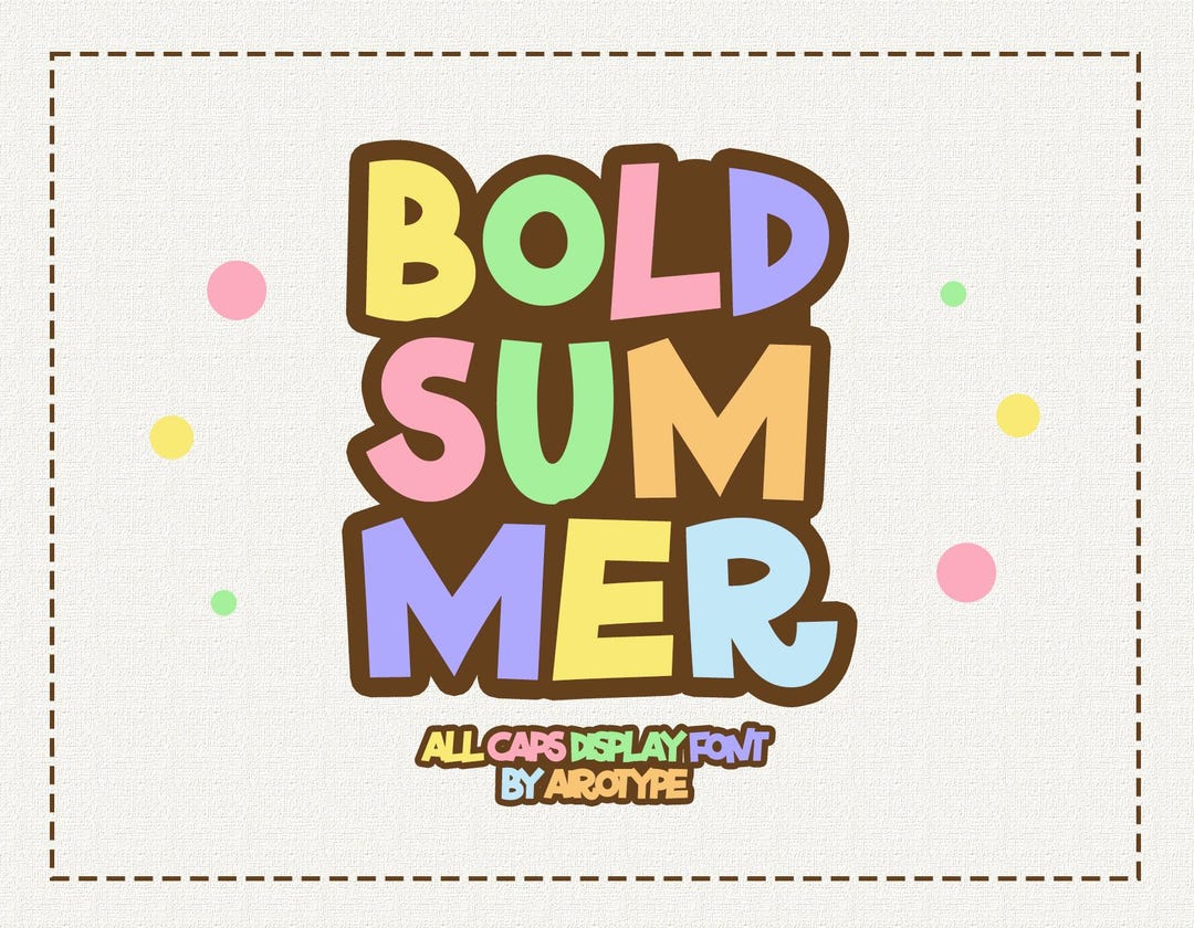 Bold Summer Font, Display Font, Bold Font, Cute Font, Modern Font ...