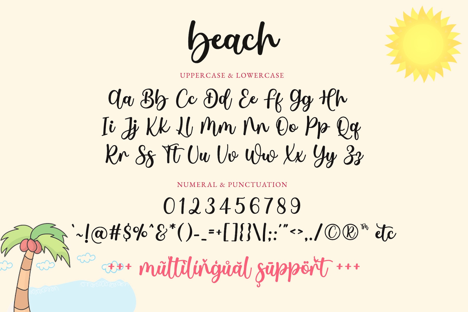 Beach Font, Script Font, Handwritten Font, Handwriting Font, Cursive Font, Summer Font ...