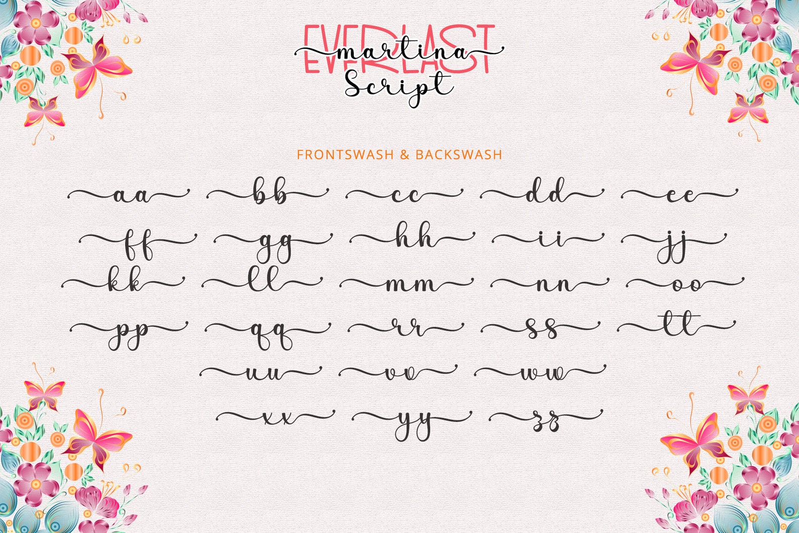 Everlast Martina Font, Handwritten Font, Swash Font, Font With Tail ...