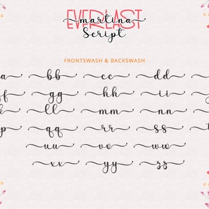 Everlast Martina Font, Handwritten Font, Swash Font, Font With Tail ...