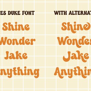 Yes Duke Font, Cute Font, Retro Font, Kids Font, Vintage Font, Groovy ...
