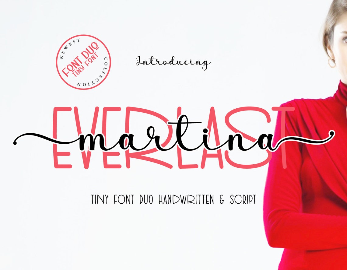 Everlast Martina Font, Handwritten Font, Swash Font, Font With Tail ...