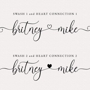 For Bestie Font, Script Font, Handwritten Font, Valentines Font, Heart ...