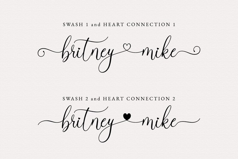 For Bestie Font, Script Font, Handwritten Font, Valentines Font, Heart Font, Heart Swash, Heart ...