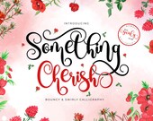 Something Cherish Handwritten Script Font Bouncy Font - Etsy