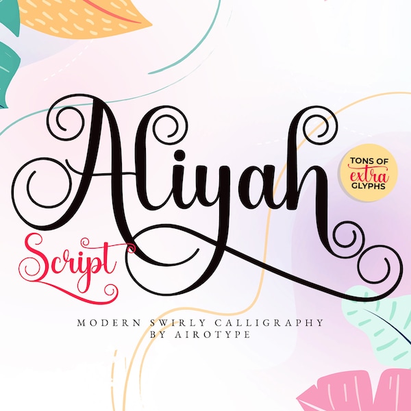 Magista Font, Swash Font, Tail Font, Font With Tail, Swoosh Font, Bouncy Font, Wedding Font ...