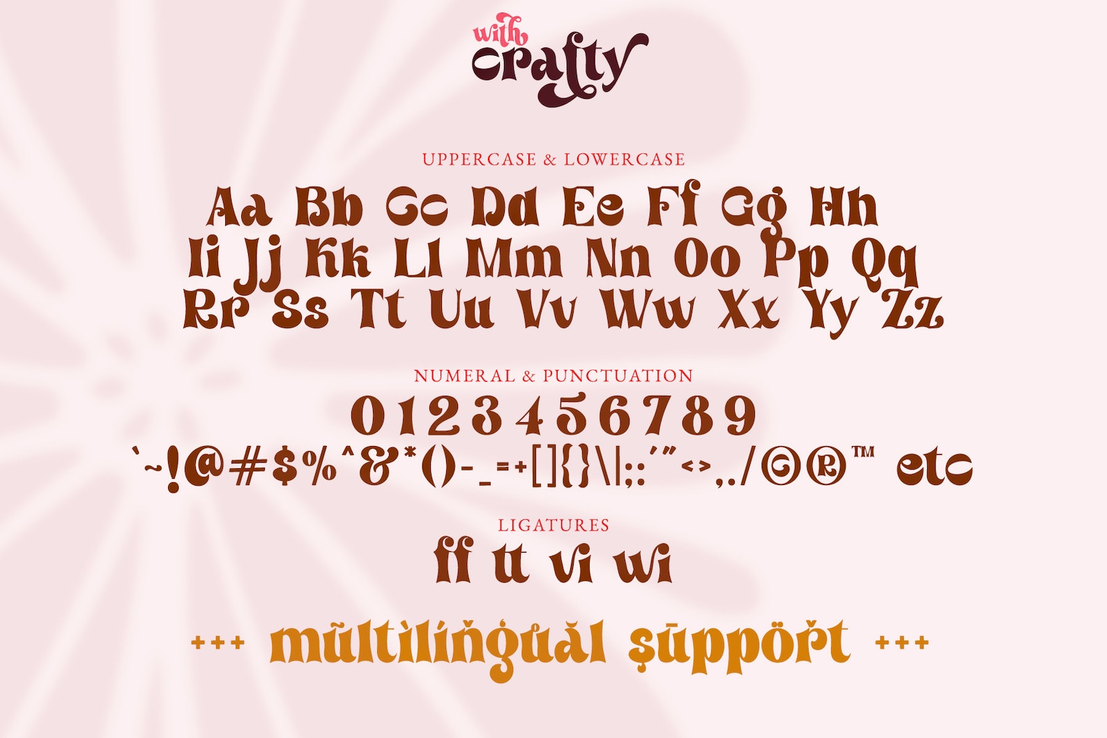 With Crafty Font, Serif Font, Wedding Font, Vintage Font, Craft Font ...