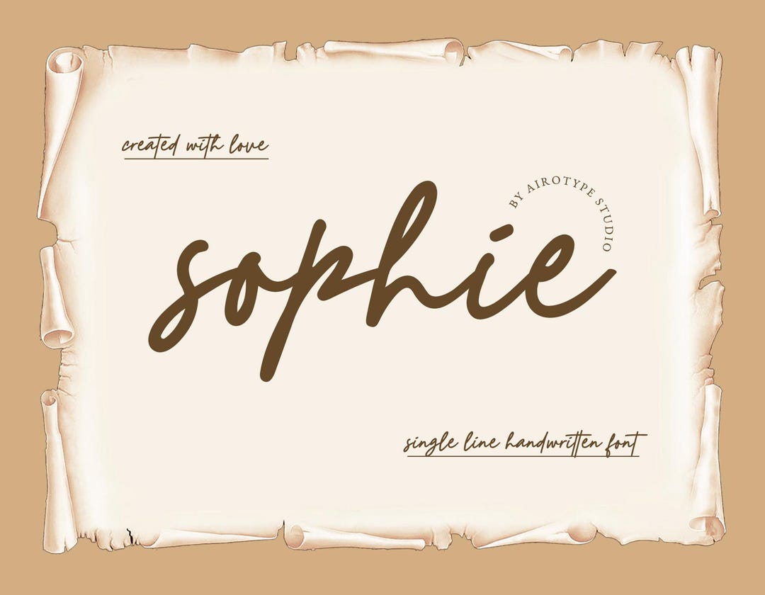 Sophie Font, Handwritten Font, Script Font, Cursive Font, Simple Font ...