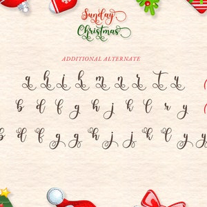 Sunday Christmas Font, Cursive Font, Handwritten Font, Cricut Font ...