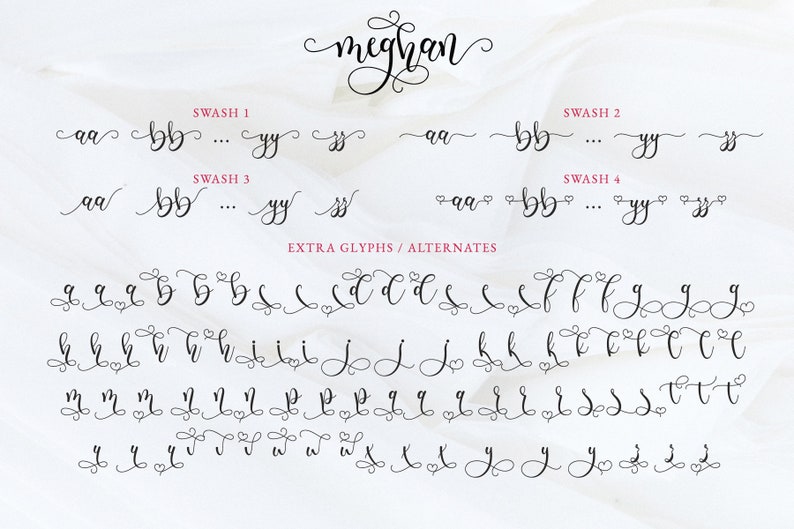 Meghan Font, Script Font, Handwritten Font, Calligraphy Font, Wedding ...