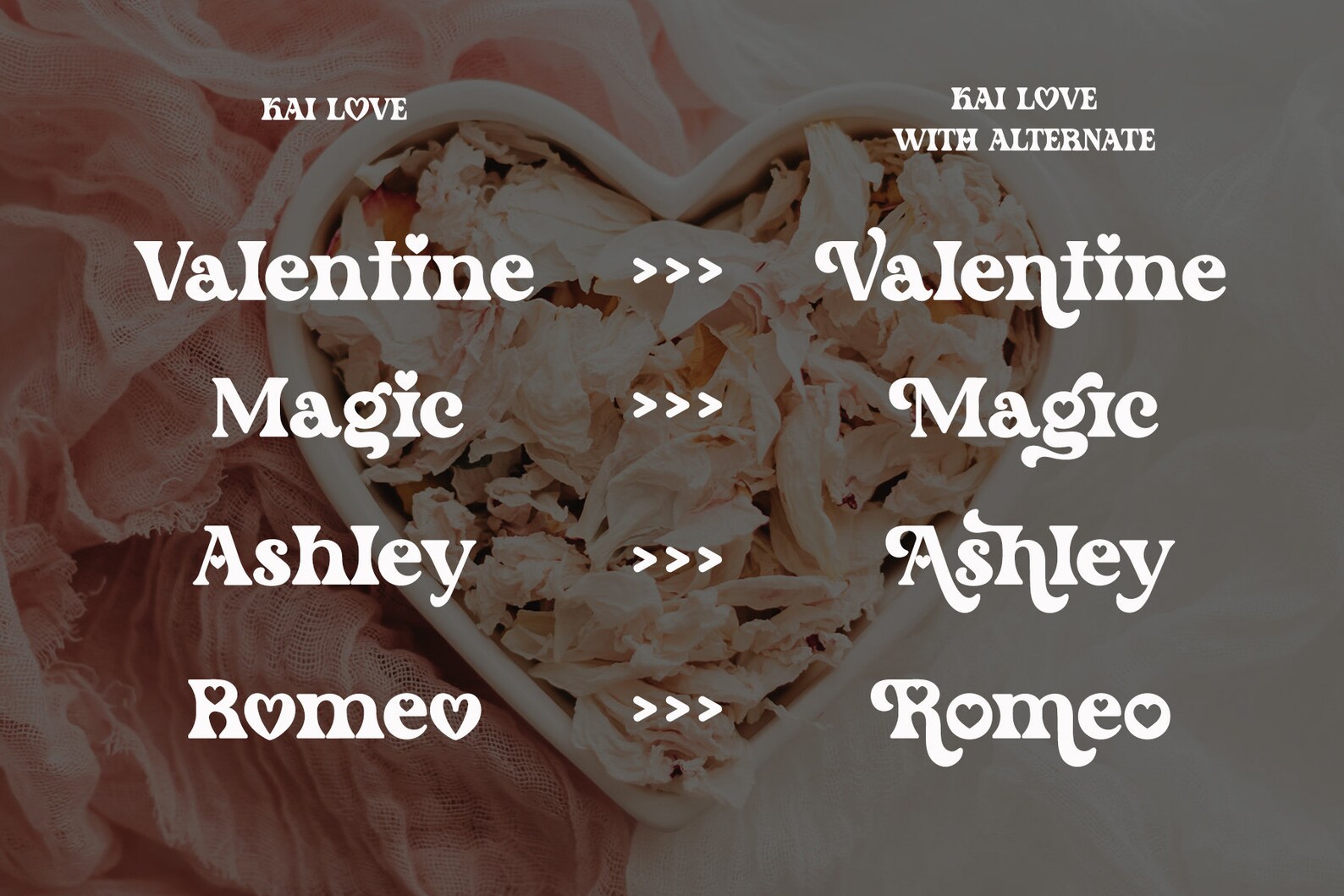 Kai Love Font, Retro Font, Serif Font, Valentines Font, Heart Font ...