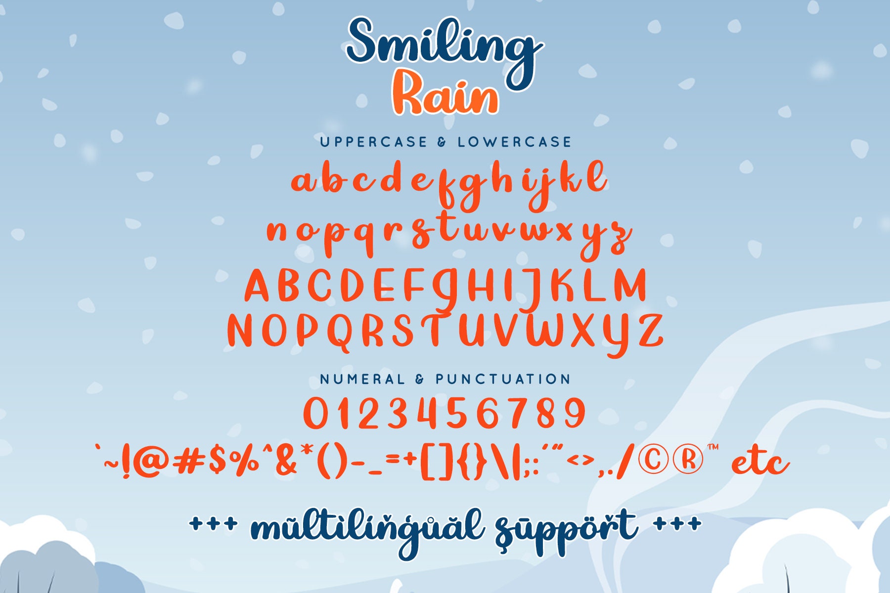 Smiling Rain Font, Bold Font Script, Cute Font, Kids Font, School Font ...