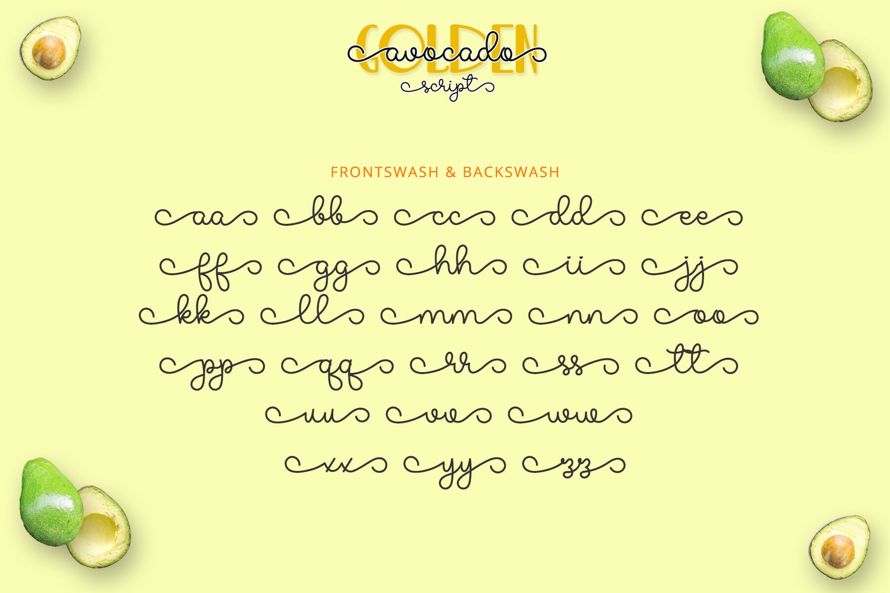 Golden Avocado Font, Script Font, Handwritten Font, Signature Font ...