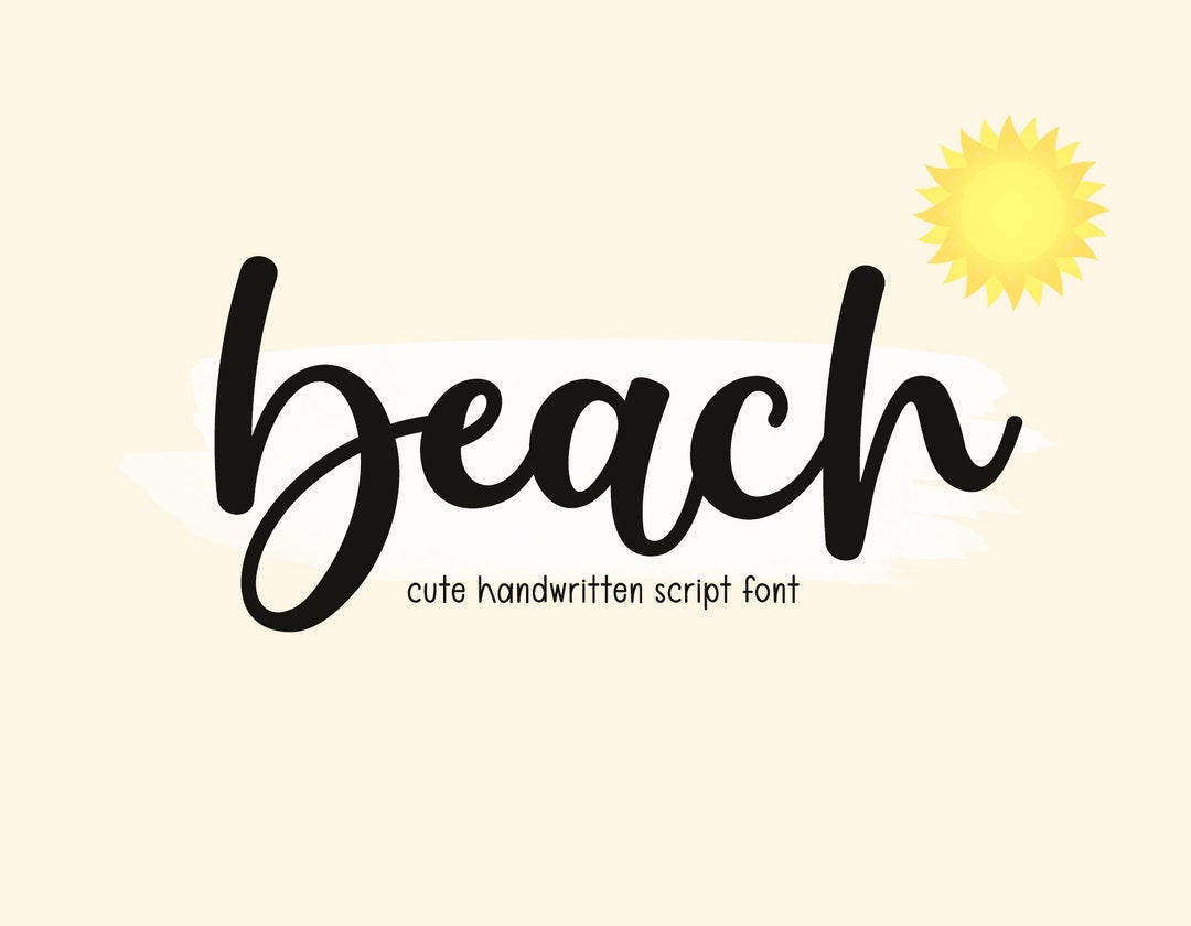 Beach Font Script Font Handwritten Font Handwriting Font - Etsy