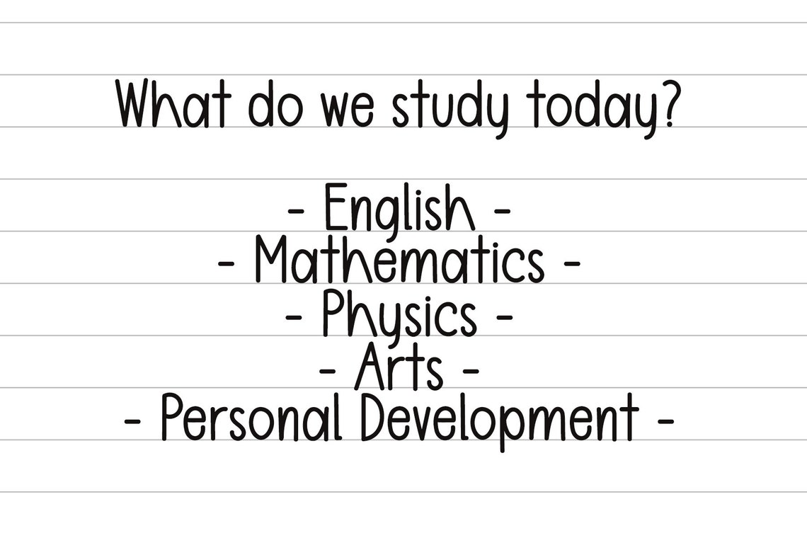 Teacher Notes Font, Handwritten Font, Script Font, Handwriting Font ...