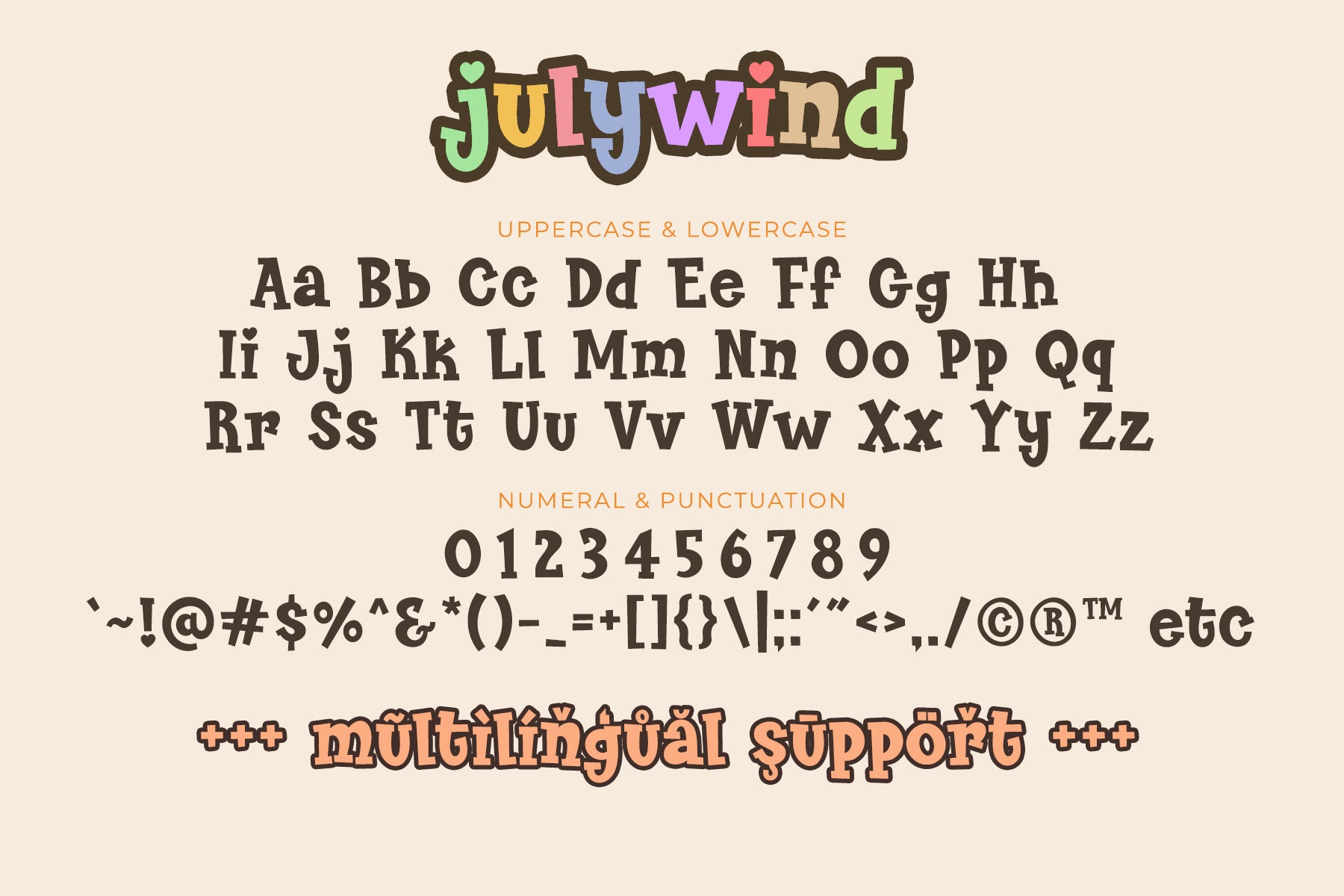 July Wind Font, Cute Font, Kids Font, School Font, Serif Font, Playful ...