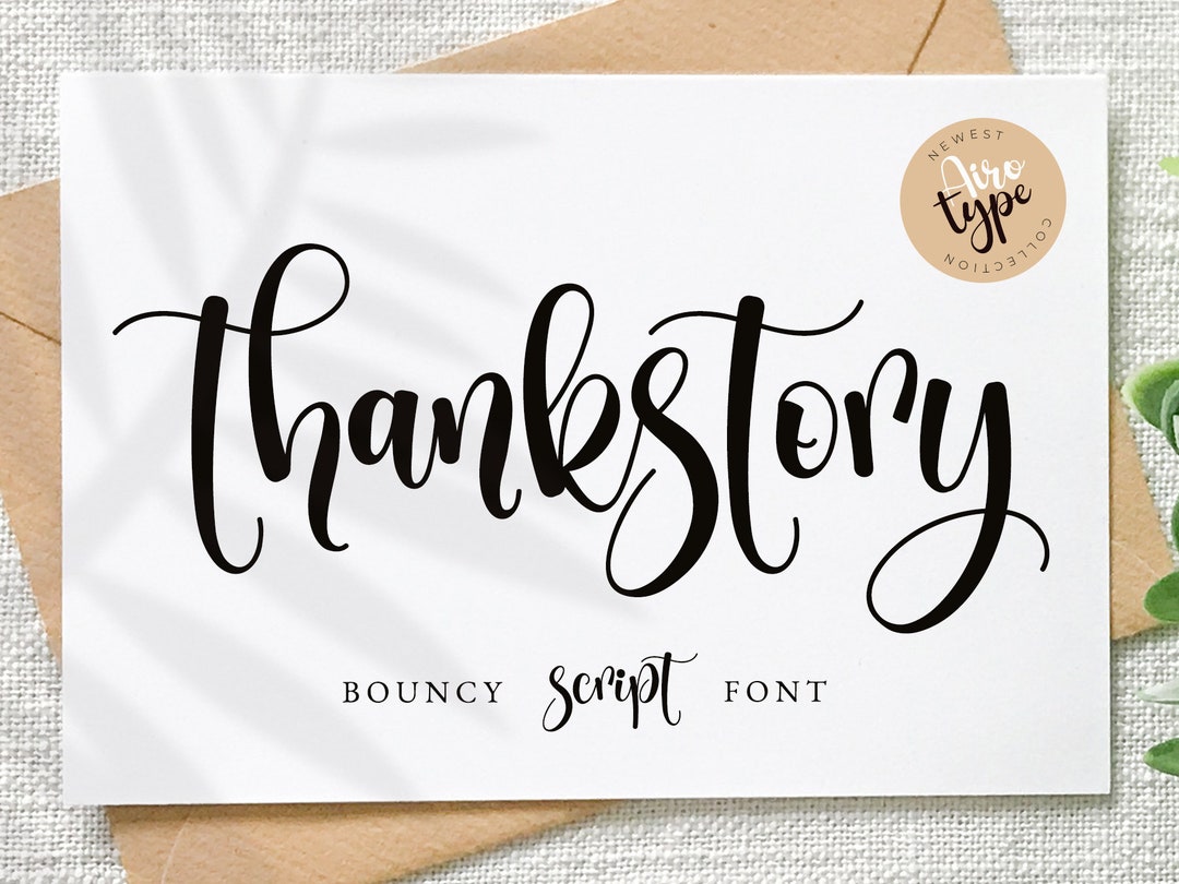Thankstory Font Handwritten Font Script Font Handwriting - Etsy