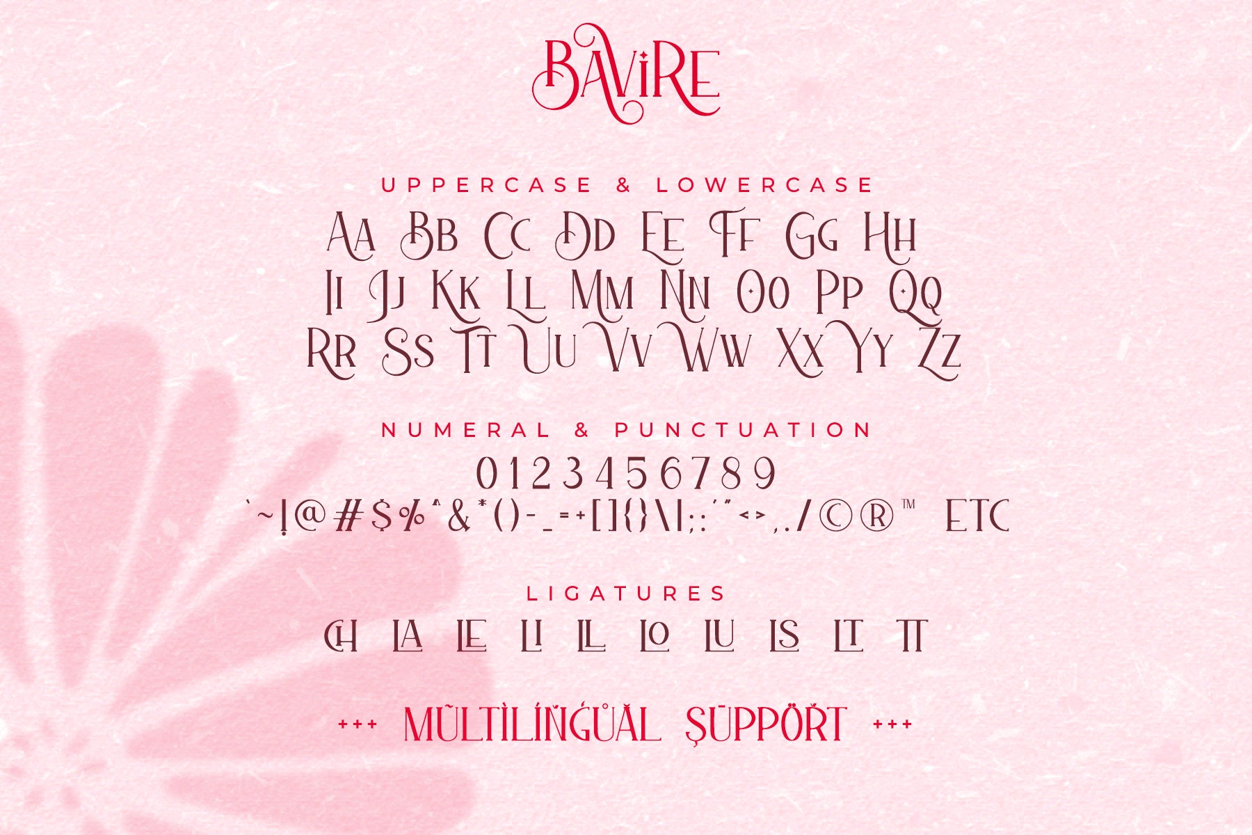 Bavire Font, Serif Font, Display Font, Modern Font, Vintage Font ...