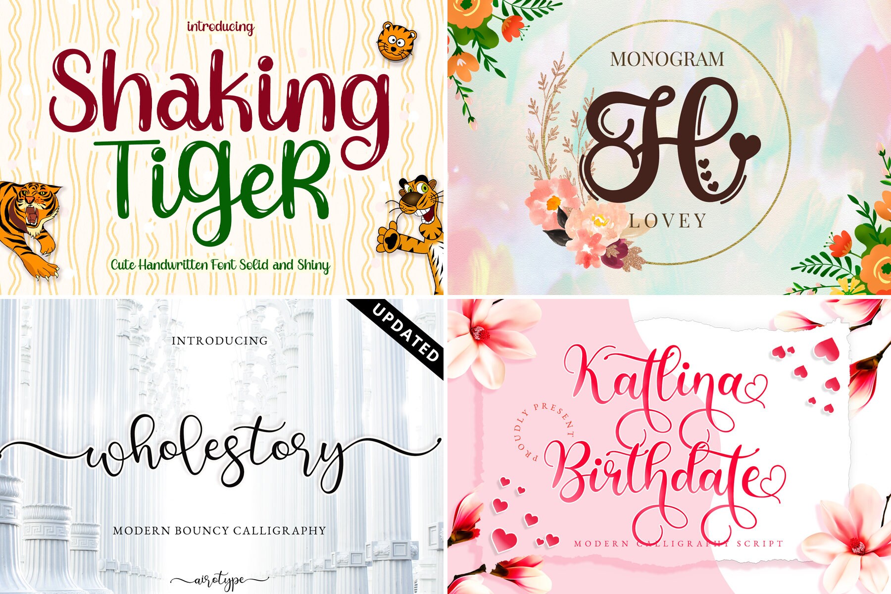 Script Font Bundle, Handwritten Font Bundle, Calligraphy Font, Swash ...