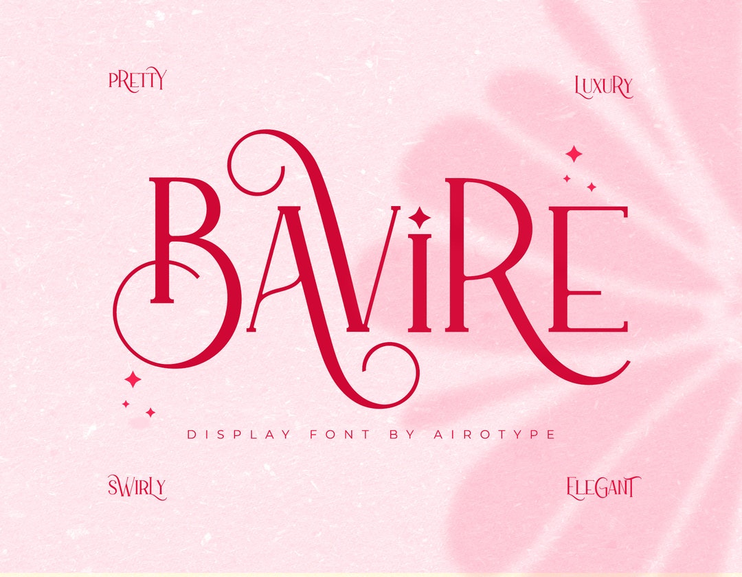 Bavire Font, Serif Font, Display Font, Modern Font, Vintage Font ...
