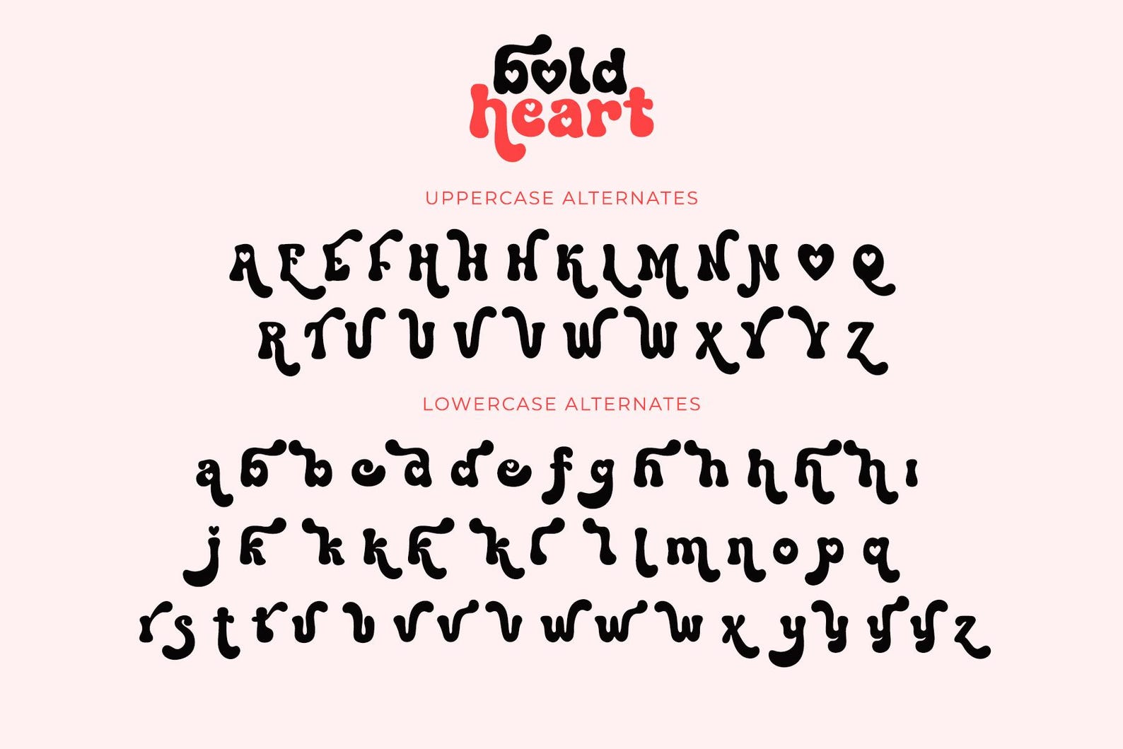Bold Heart Font, Retro Font, Vintage Font, Love Font, Valentines Font ...