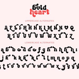 Bold Heart Font, Retro Font, Vintage Font, Love Font, Valentines Font ...