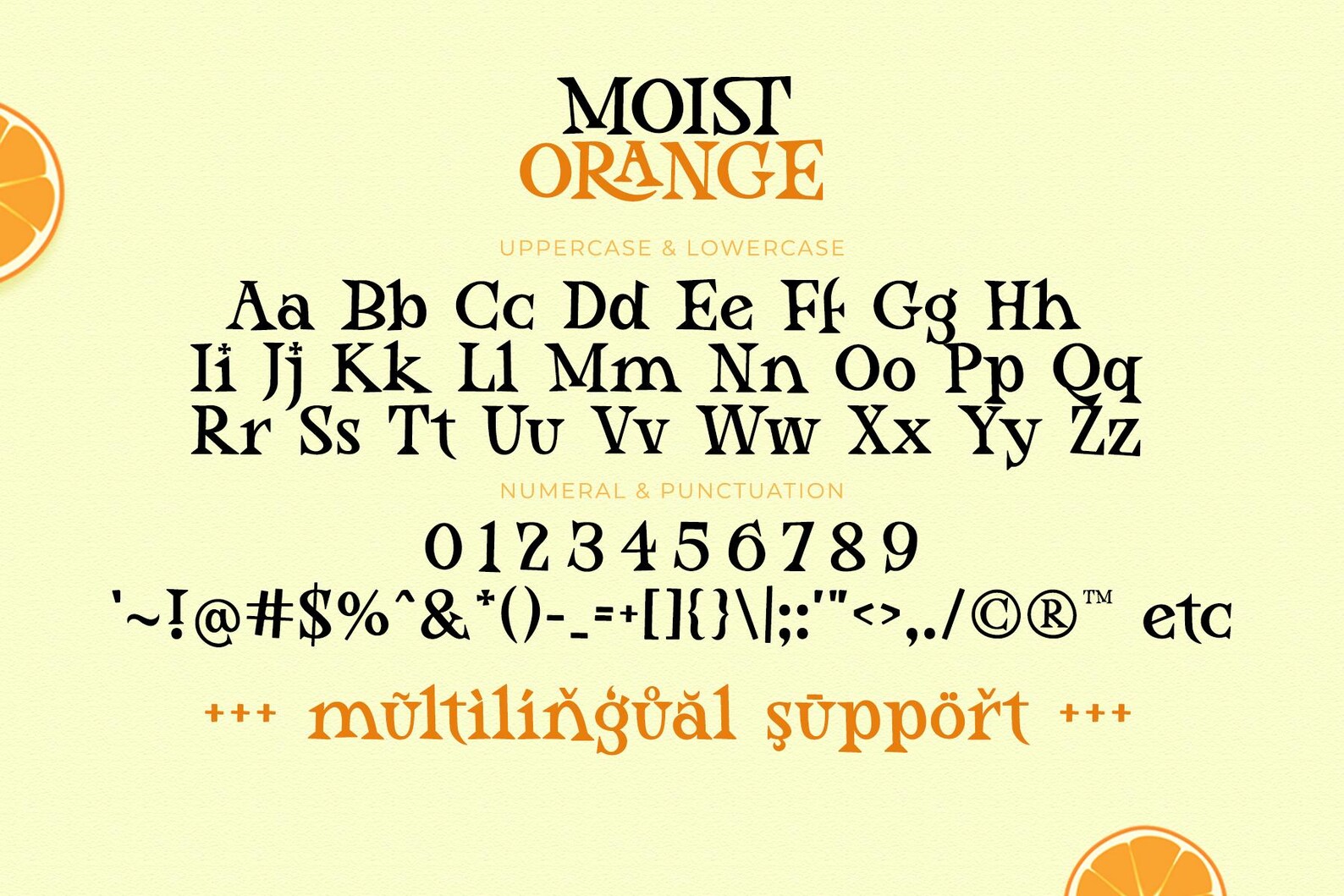 Moist Orange Font, Serif Font, Display Font, Ligature Font, Festive ...