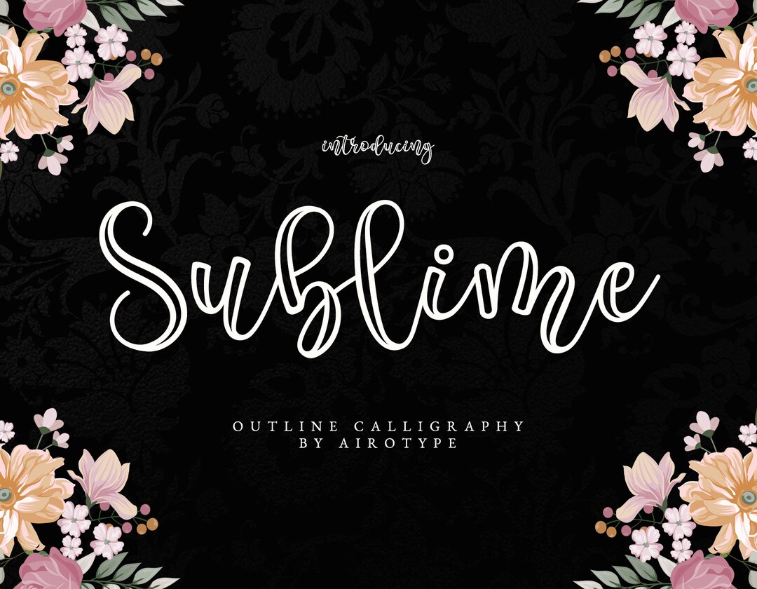Sublime Font, Script Font, Calligraphy Font, Handwritten Font, Cursive ...