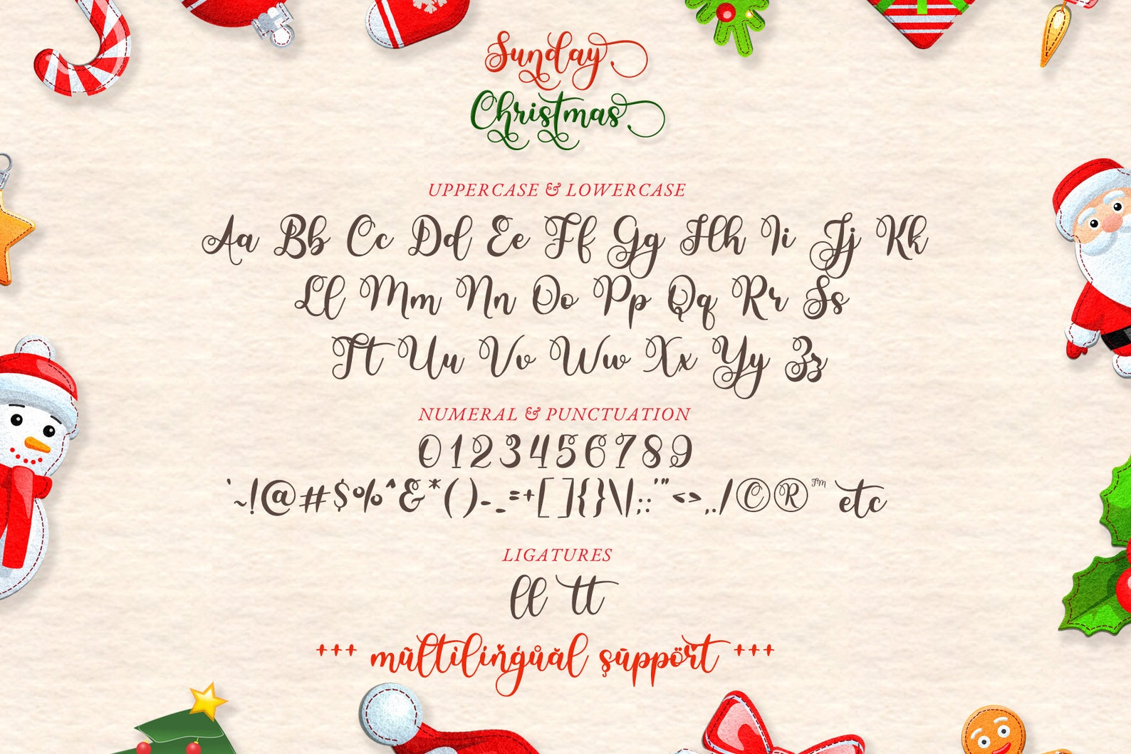 Sunday Christmas Font, Cursive Font, Handwritten Font, Cricut Font ...