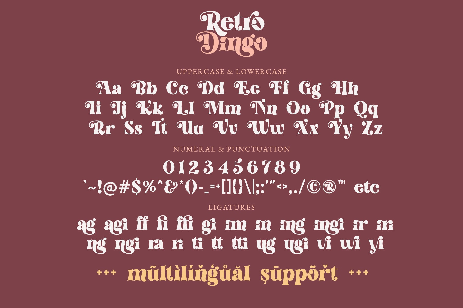 Retro Dingo Font, Serif Font, Retro Font, Vintage Font, Bold Modern ...