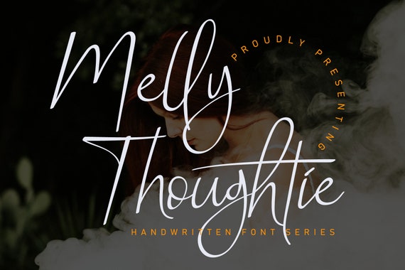 Melly Thoughtie Font Handwritten Font Script Font Cricut | Etsy