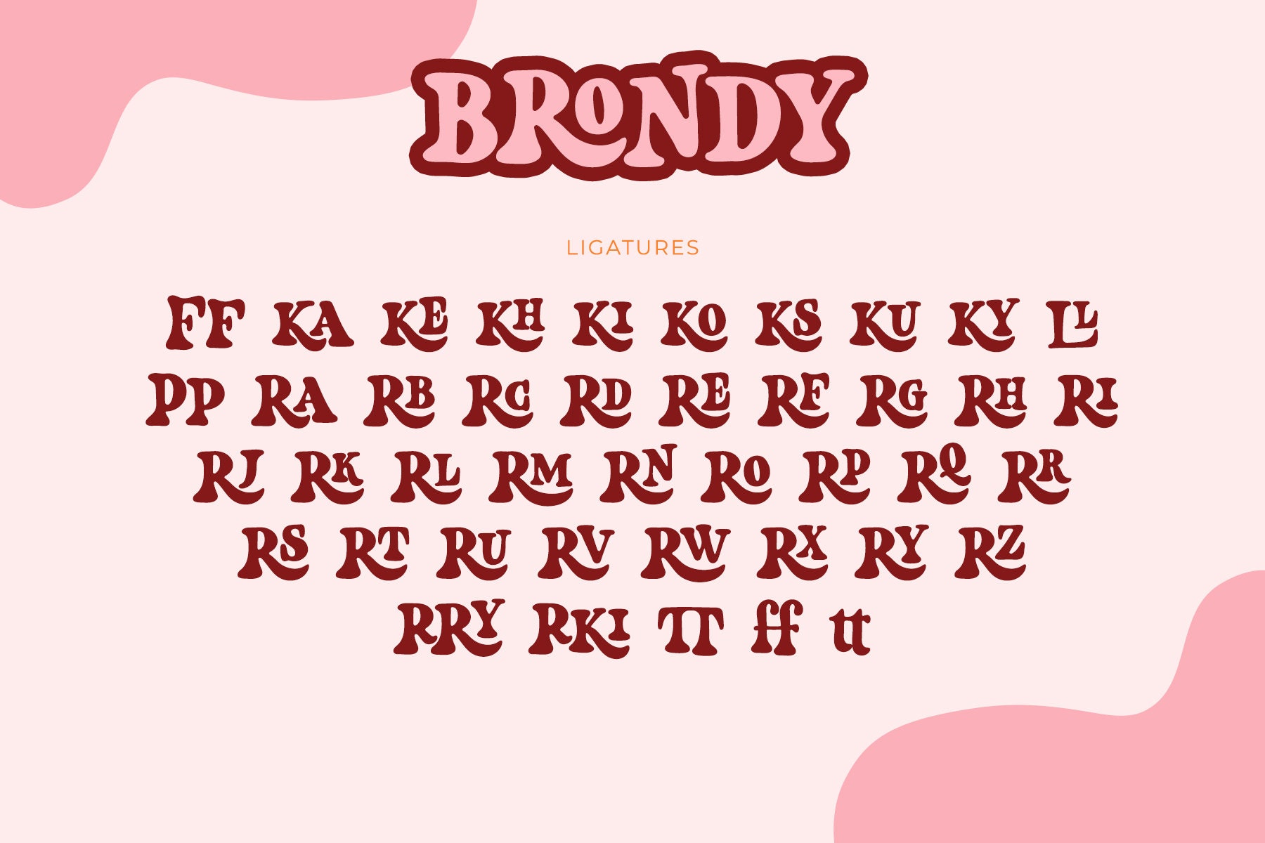 Brondy Font, Cute Font, Retro Font, Kids Font, Vintage Font, Groovy ...