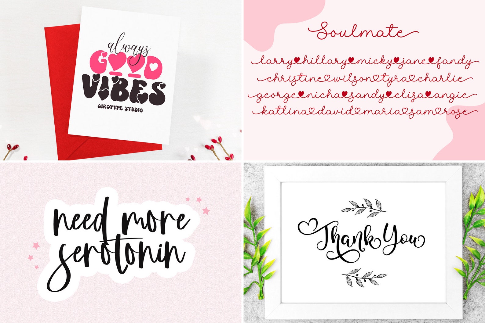 Heart Font Bundle, Valentines Font, Heart Font, Retro Font, Vintage ...