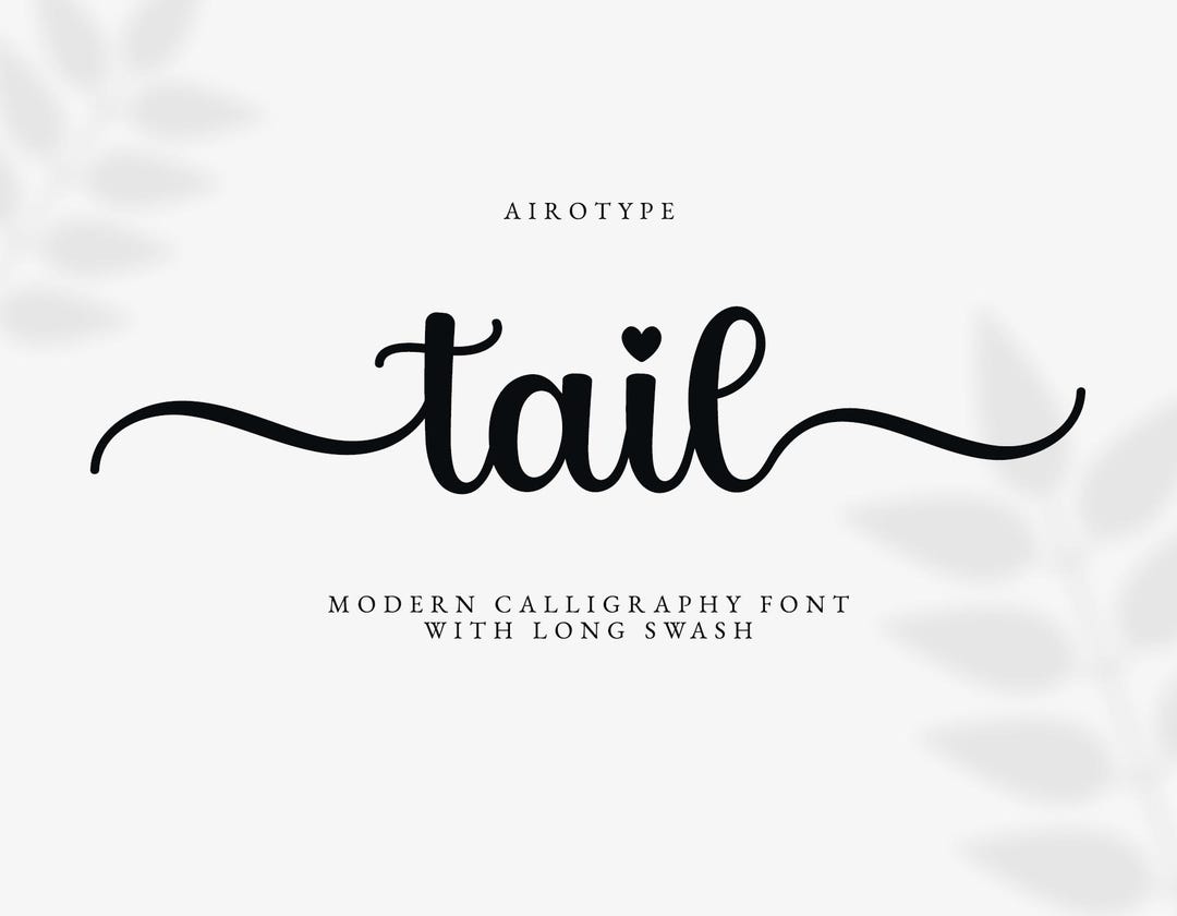 Tail Font, Script Font, Swash Font, Calligraphy Font, Handwritten Font ...