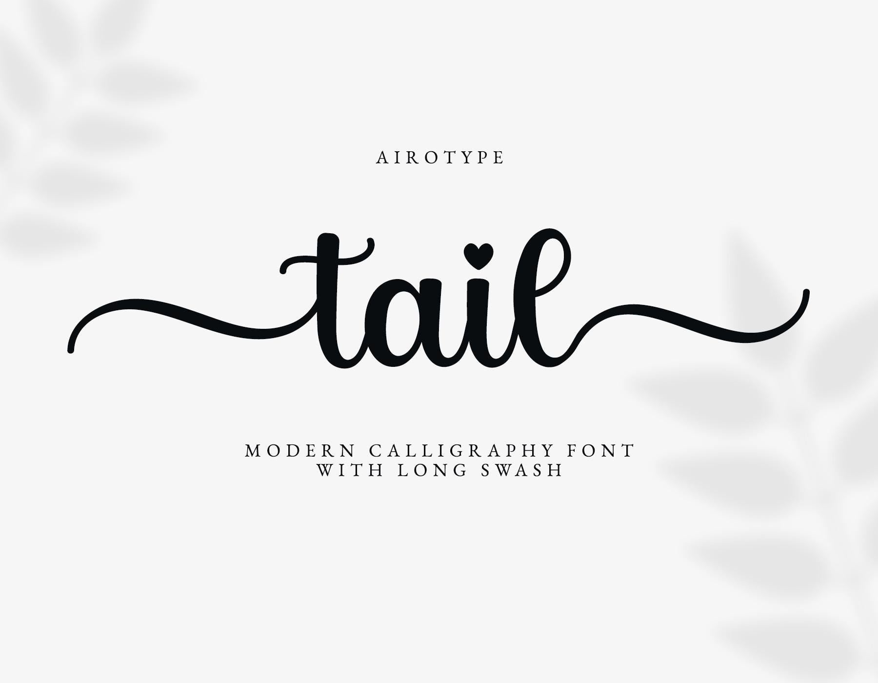 Tail Font, Script Font, Swash Font, Calligraphy Font, Handwritten Font ...