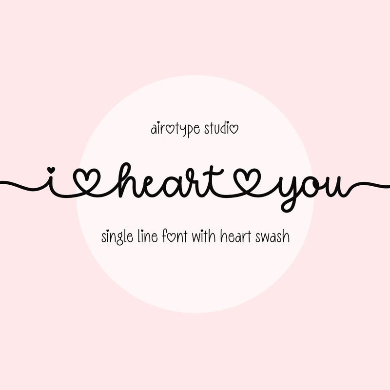 Heart Font - Etsy