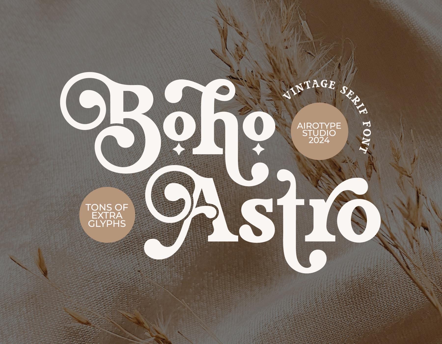 Boho Astro Font, Slab Serif Font, Retro Font, Vintage Font, Bold Font ...