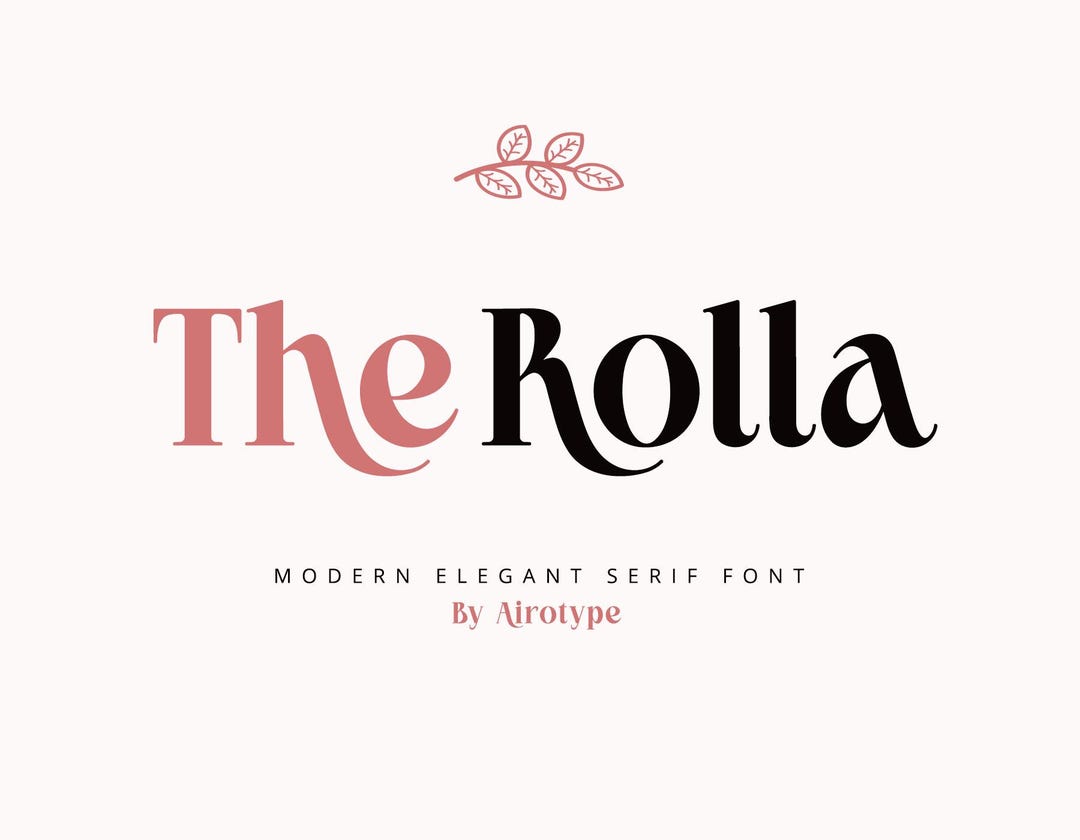 The Rolla Font, Serif Font, Retro Font, Vintage Font, Modern Font ...