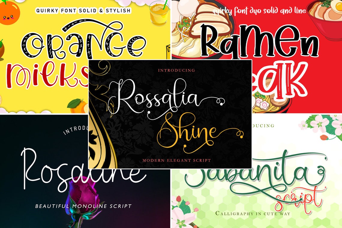 Love Cute Font Bundle Script Font Handwritten Font Wedding - Etsy